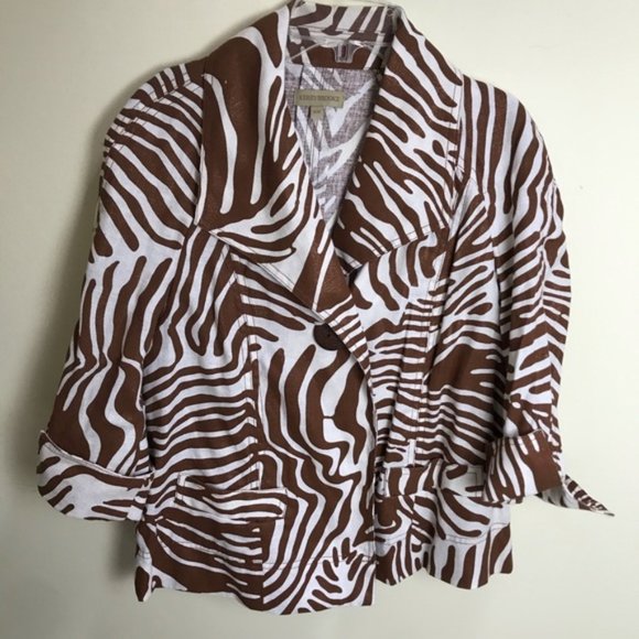 Kerry Brooke | Jackets & Coats | Kerry Brooke New Linen Zebra Print A ...